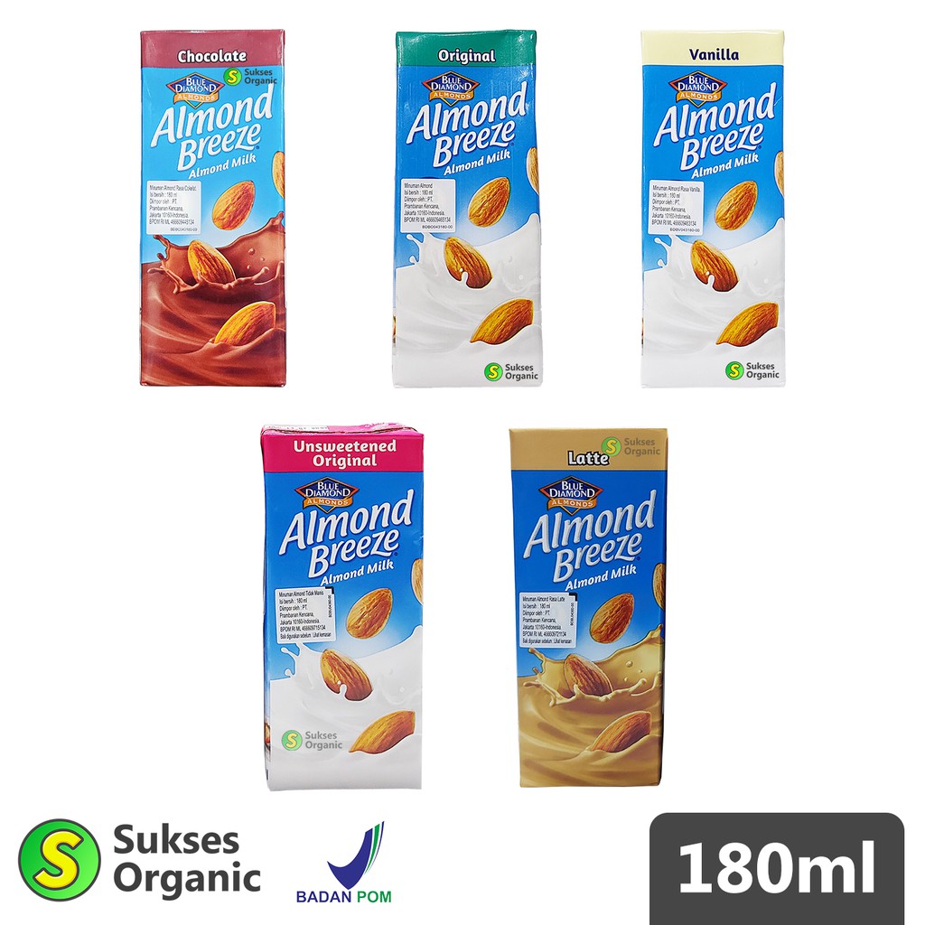 Jual [180ml] Susu Almond Breeze All Varian | Blue Diamond | Original Vanilla Chocolate Latte ...