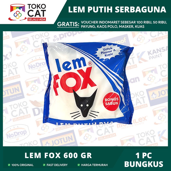 Jual LEM FOX PUTIH SACHET 600 GR / LEM PUTIH FOX 600 GR / LEM SERBAGUNA ...