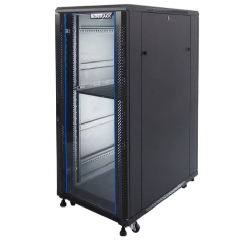 Jual INDORACK CLOSE RACK 27U DEPTH 1150MM GLASS DOOR - IR11527G RACK ...
