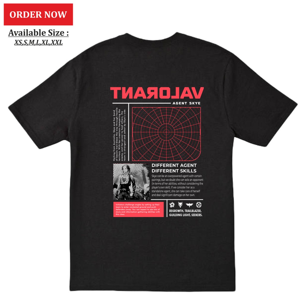 Jual Kaos Custom Streetwear Valorant Agent Skye ( bisa request agent ...