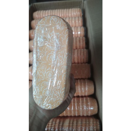 Jual paper cup case oval ukuran 14x5 motif bunga(warna oren)1roll isi ...
