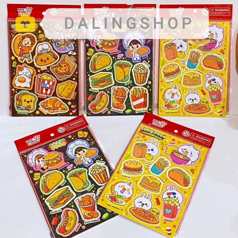 Jual Dalingshop sticker busa bling bling sticker jajanan indonesia boba ...