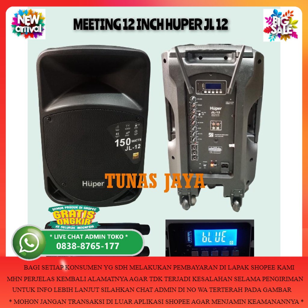 Jual SPEAKER PORTABLE MEETING HUPER JL12 - JL12 USB BLUETOOTH | Shopee ...