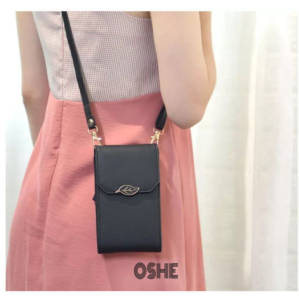 Jual oshe COD-DOMPET HP DAUN/POCKET HP/SLINGBAG | Shopee Indonesia