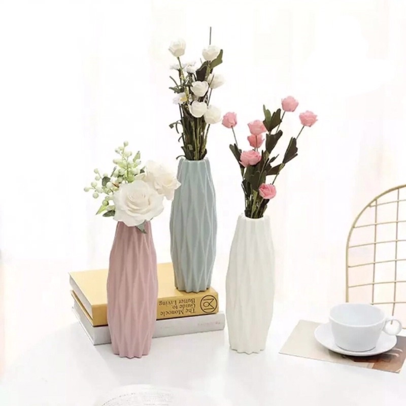 Jual Vas / Pot Bunga Plastik Aesthetic (HANYA POT) HARAP BACA DESKRIPSI ...