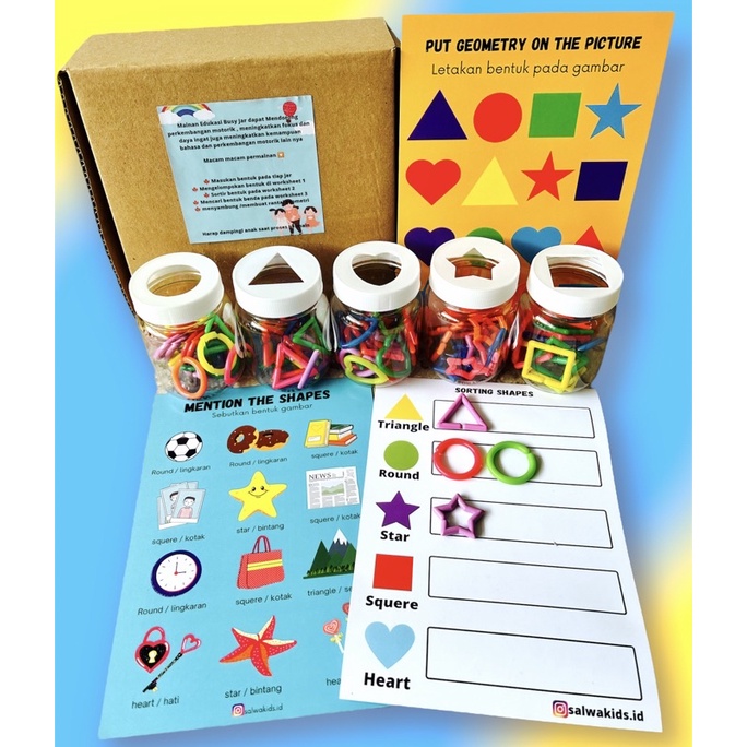 Jual Mainan Montessori Sensory Busy Jar 8 IN 1 Motorik Sensorik Play ...