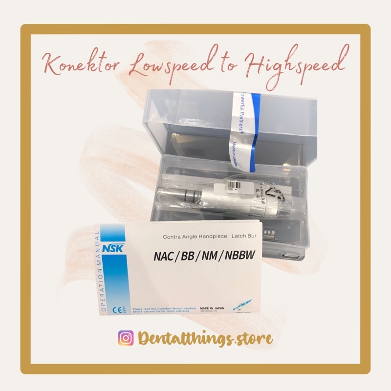 Jual Bonggol Handpiece Lowsped 4 Hole NSK Dental Unit Bonggol straight ...