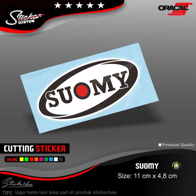 Jual stiker helm suomy stiker logo helm suomy cutting stiker suomy ...