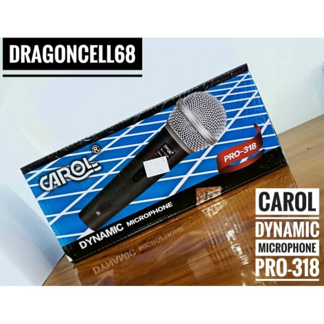Jual MIC Dynamic Microphone "CAROL" Pro-318 - MIC Carol | Shopee Indonesia