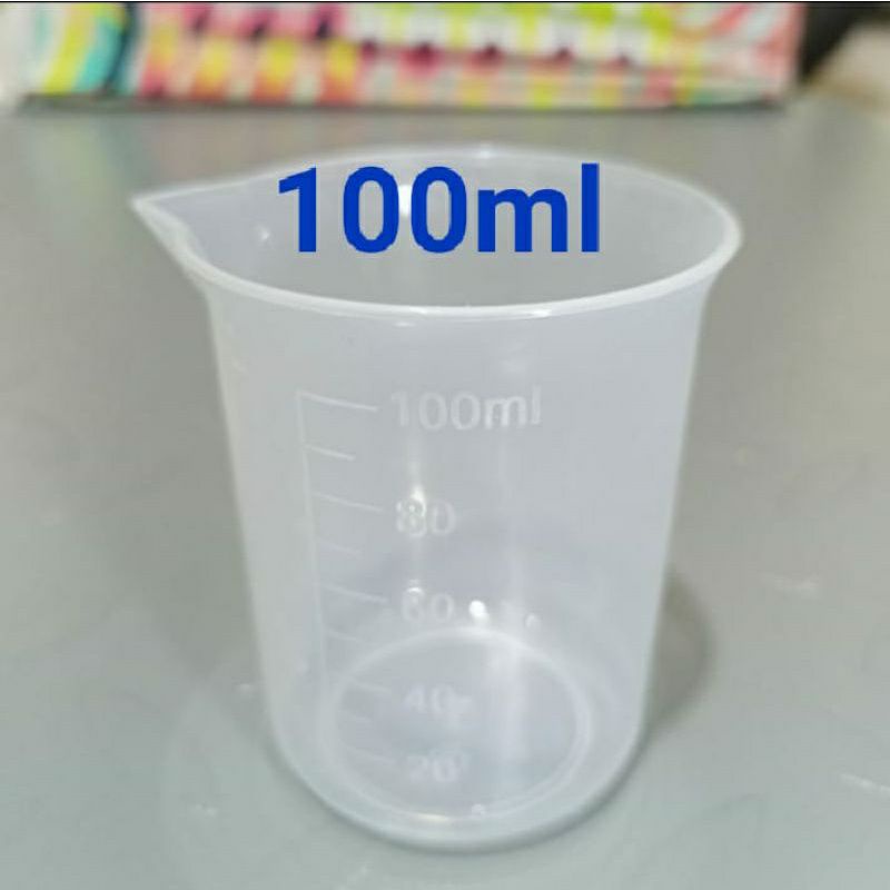 Jual JMall Gelas Ukur Bahan Plastik Transparan Ukuran 100ml / 3.4oz ...