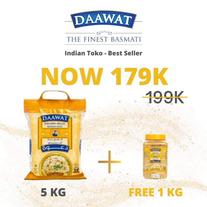 Jual DAAWAT GOLDEN BASMATI RICE / BERAS BASMATI DAAWAT GOLDEN / PACKING ...