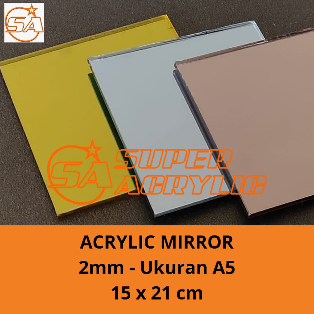 Jual ACRYLIC MIRROR GOLD, SILVER, ROSE GOLD A5 - 2mm / AKRILIK CERMIN ...