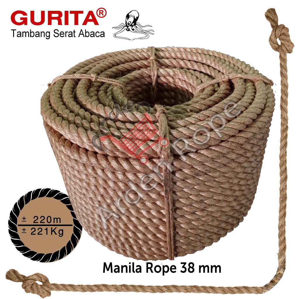 Jual Tali Manila - Tali Serat Abaka - Tambang Gurita - Gurita Rope 38 ...