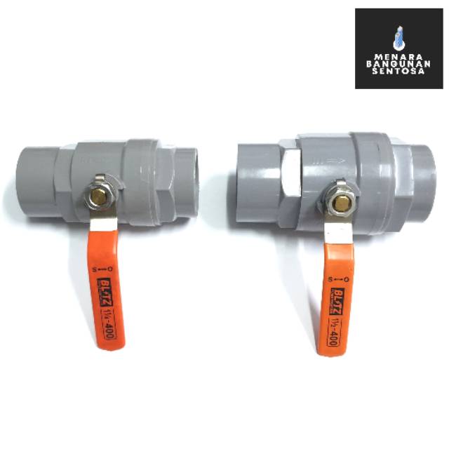 Jual Ball Valve PVC Blitz 1-1/4" Gagang Stainless / Ballvalve Stop Kran 1.25 Inch | Shopee Indonesia