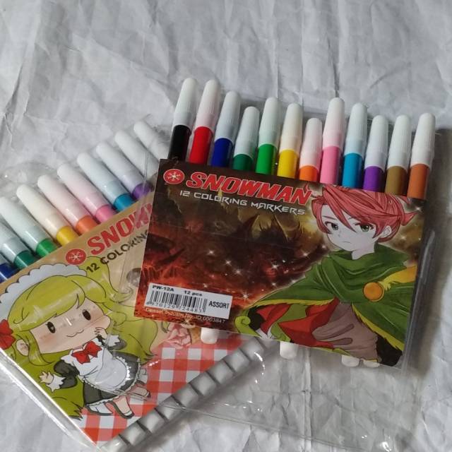 Jual SPIDOL SET 12 WARNA SNOWMAN | Shopee Indonesia