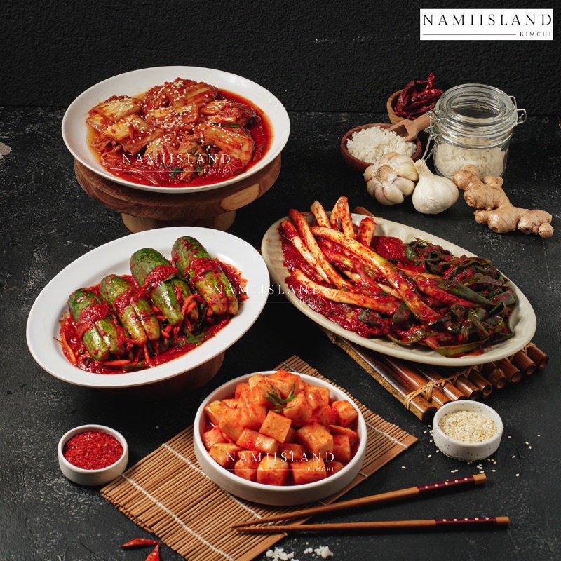 Jual PAKET MIX 4 KIMCHI 1kg (Kimchi Sawi, Lobak, Timun, Daun Bawang ...