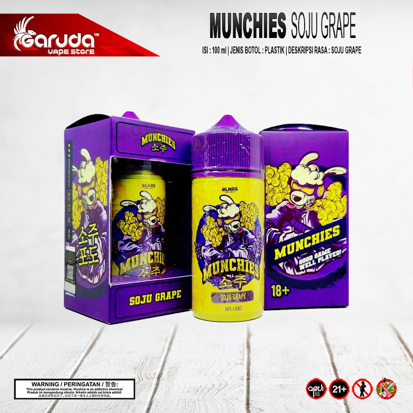 Jual Liquid Munchies Soju Grape TNT 100ml Bercukai | Shopee Indonesia