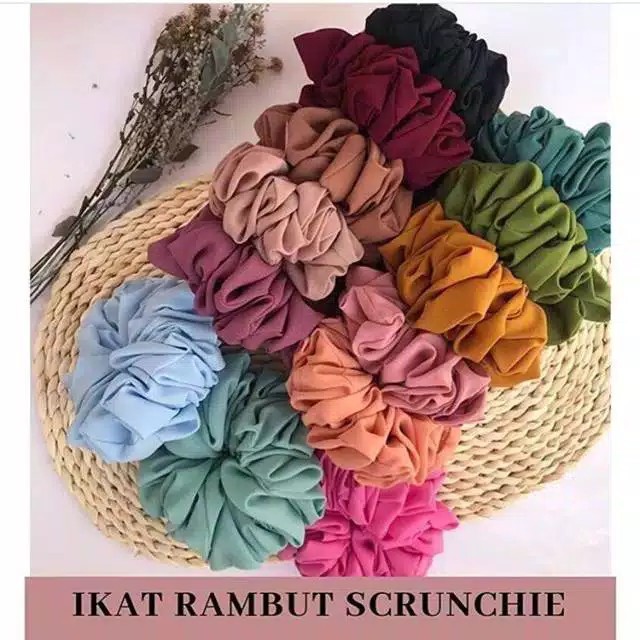 Jual Scrunchie Jumbo / Ikat Rambut / Cepol Hijab | Shopee Indonesia