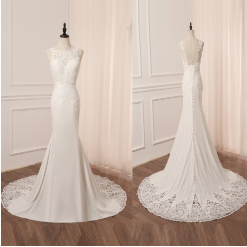 Jual Gaun Pernikahan Mermaid Tanpa Lengan Bridal | Shopee Indonesia