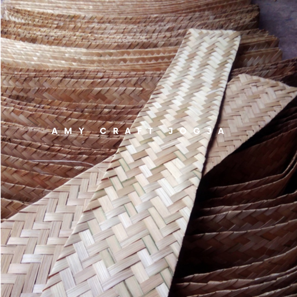 Jual Anyaman Bambu Kepang ukuran 12 x 100 cm/ sirip anyaman bambu ...