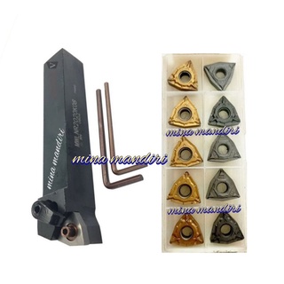 Jual holder bubut luar pahat bubut luar MWLNR 2020H08 set insert WNMG08 cermet 10pcs | Shopee ...