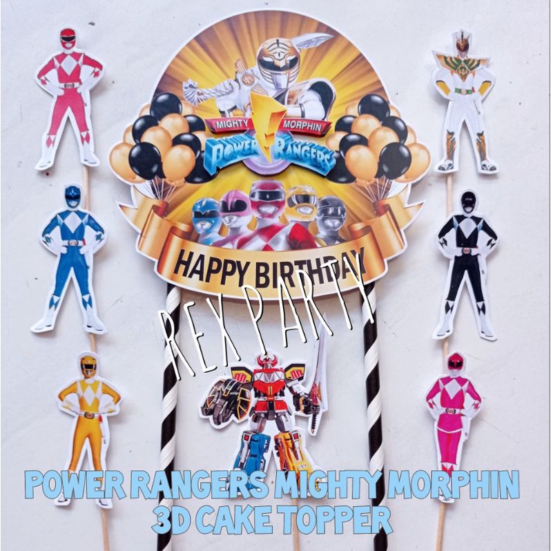 Jual Power Rangers Cake Topper/Cake Topper 3D Power Rangers Mighty ...