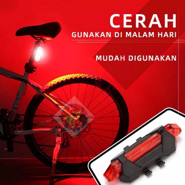 Jual Lampu Belakang Sepeda Warna Merah Signal Kedip Flasher Led ...