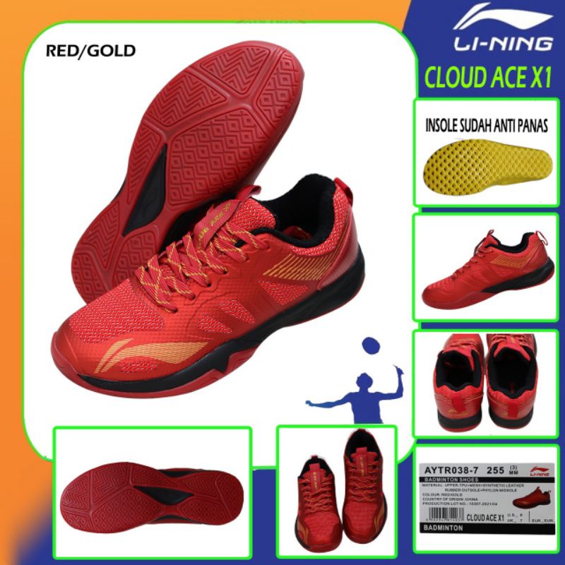 Jual Sepatu Badminton Lining Cloud Ace X1 Original Jojo | Shopee Indonesia