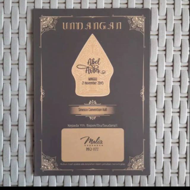 Jual CETAK UNDANGAN TERMURAH MALIQ 77 | Shopee Indonesia