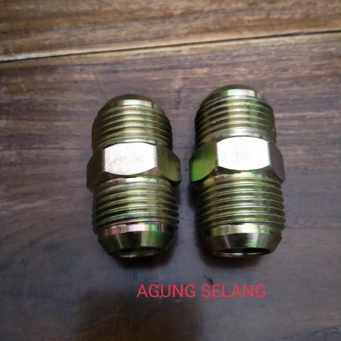 Jual Double Nepel Besi 3/8 MJ x 3/8 MJ inch 3/8 JIC X 3/8 JIC Galvanis | Shopee Indonesia