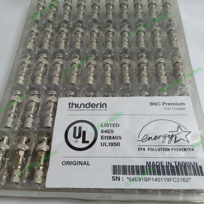 Jual ------] CONECTOR BNC TAIWAN THUNDERIN ORIGINAL KONEKTOR 1 PAK ISI ...