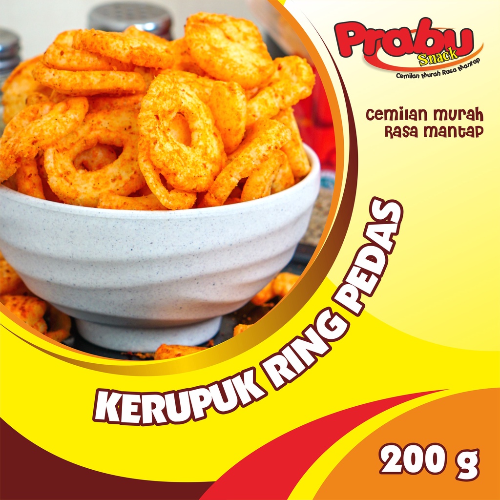 Jual Prabu Snack Kerupuk Ring Pedas-200 gr | Shopee Indonesia
