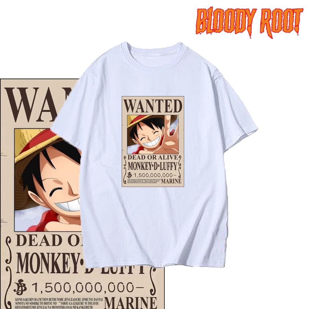 Jual Kaos One Piece Bounty Monkey D Luffy Wanted Wano / Putih / T-shirt ... Jual Kaos One Piece Bounty Monkey D Luffy Wanted Wano / Putih / T-shirt ...