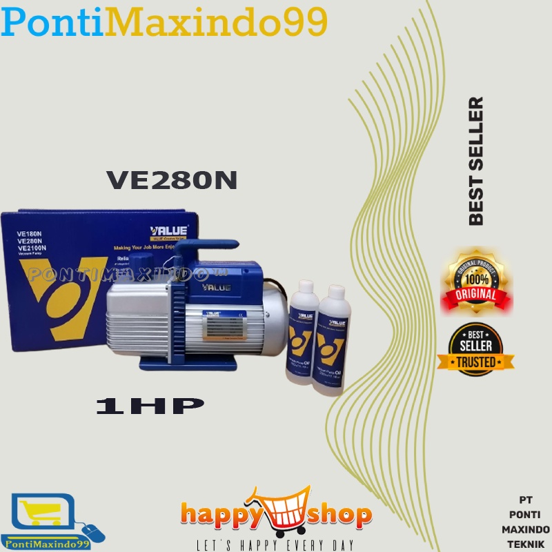 Jual VACUUM PUMP - POMPA VAKUM VALUE VE280N DUAL STAGE 1 HP | Shopee ...