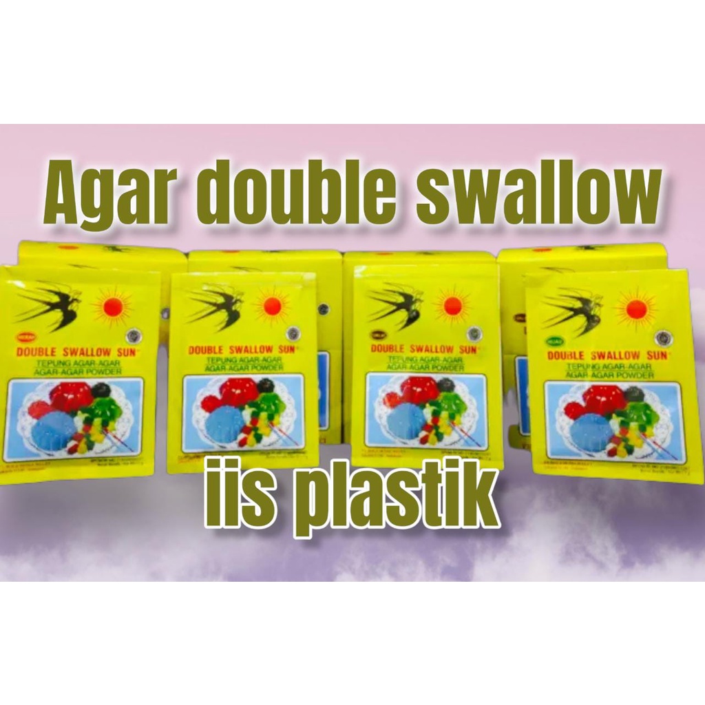 Jual Agar agar double swallow sun sachet 7gram / Agar agar powder cap ...