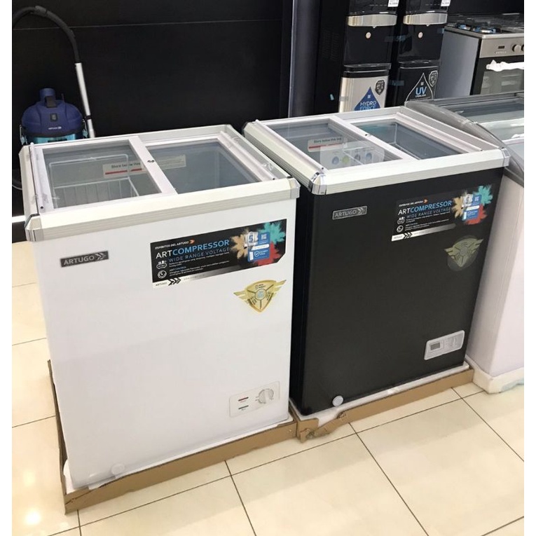 Jual FREEZER BOX ARTUGO 100L SLIDING KACA FREEZER BOX PINTU KACA ...