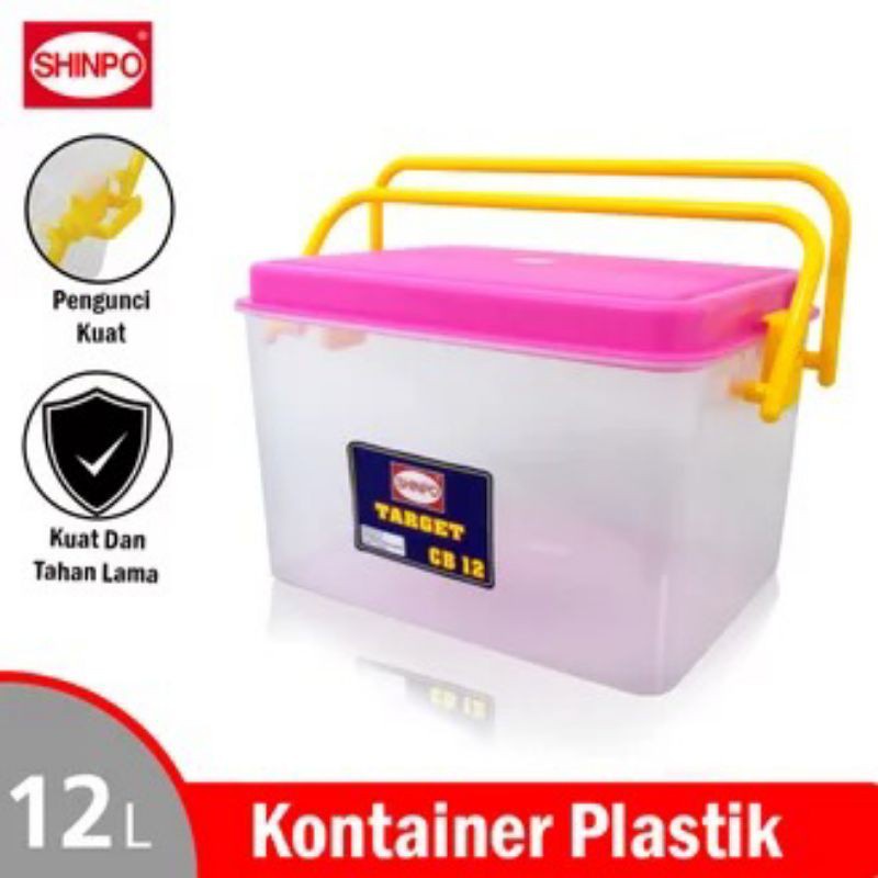 Jual SHINPO CONTAINER BOX PLASTIK CB 12 L TARGET SIP 122 SHINPO ...