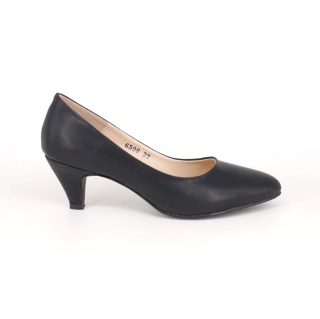 Jual Jimitoraku - Sepatu Heels Polos Hitam 5cm / Pantofel Pansus Pump ...