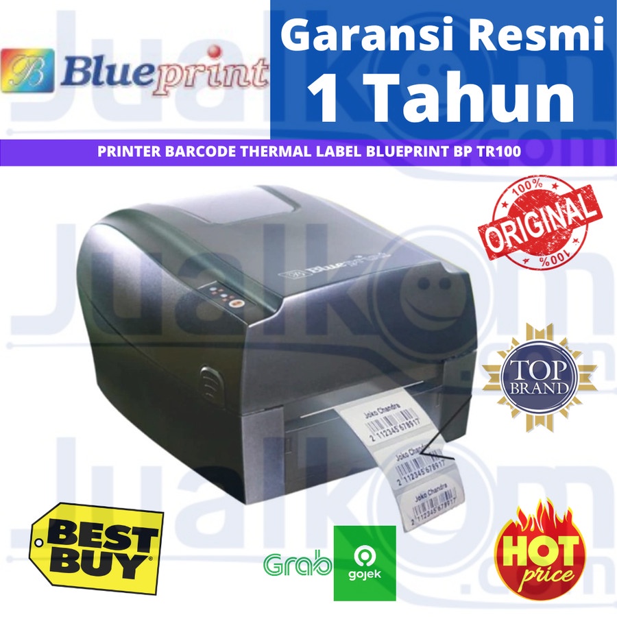 Jual Printer Barcode Thermal Label BLUEPRINT BP TR110 USB Serial LAN | Shopee Indonesia