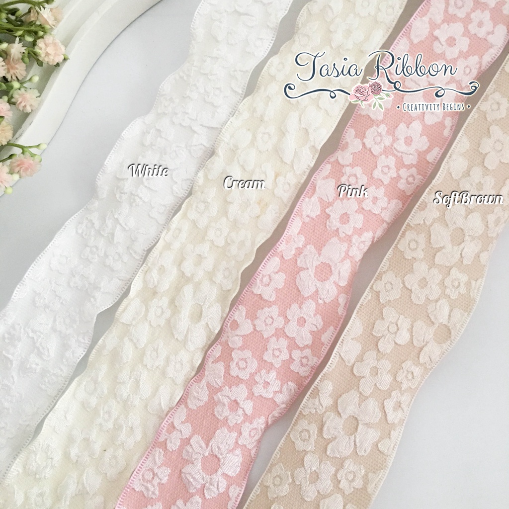 Jual Pita Korea Brokat Flower Lace (Pita Korea 093) | Shopee Indonesia