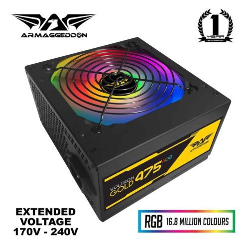 Jual POWER SUPPLY ARMAGGEDDON VOLTRON GOLD 475 RGB | Shopee Indonesia