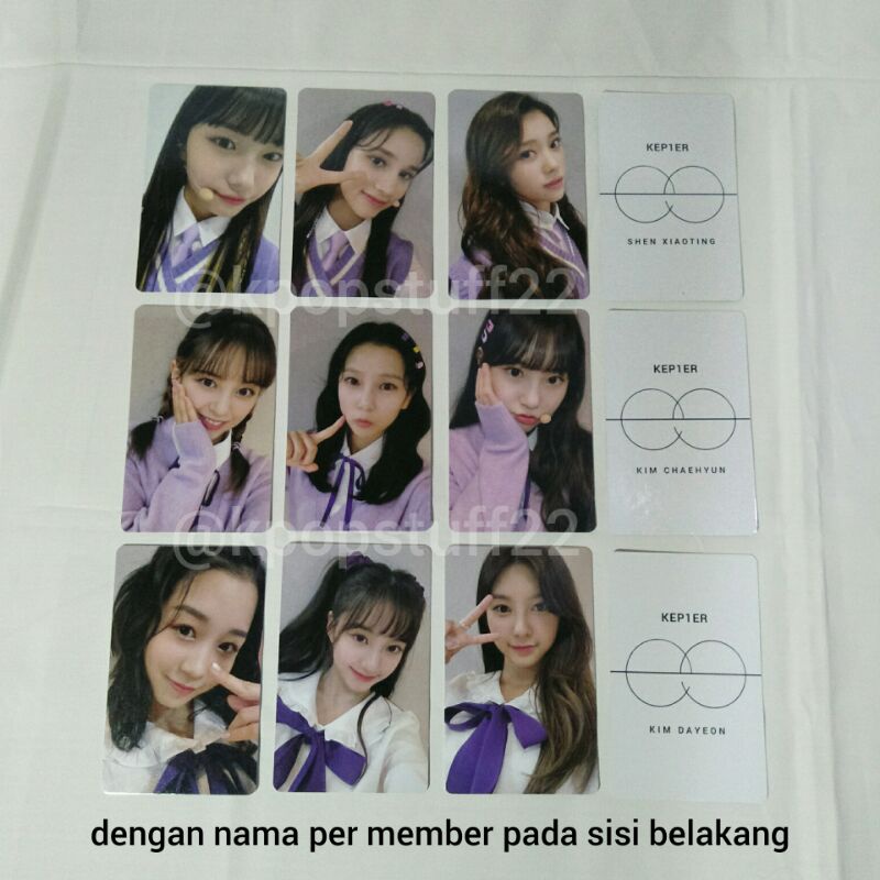 Jual KEP1ER MEMBER PHOTOCARD DENGAN NAMA 2 sisi | Shopee Indonesia