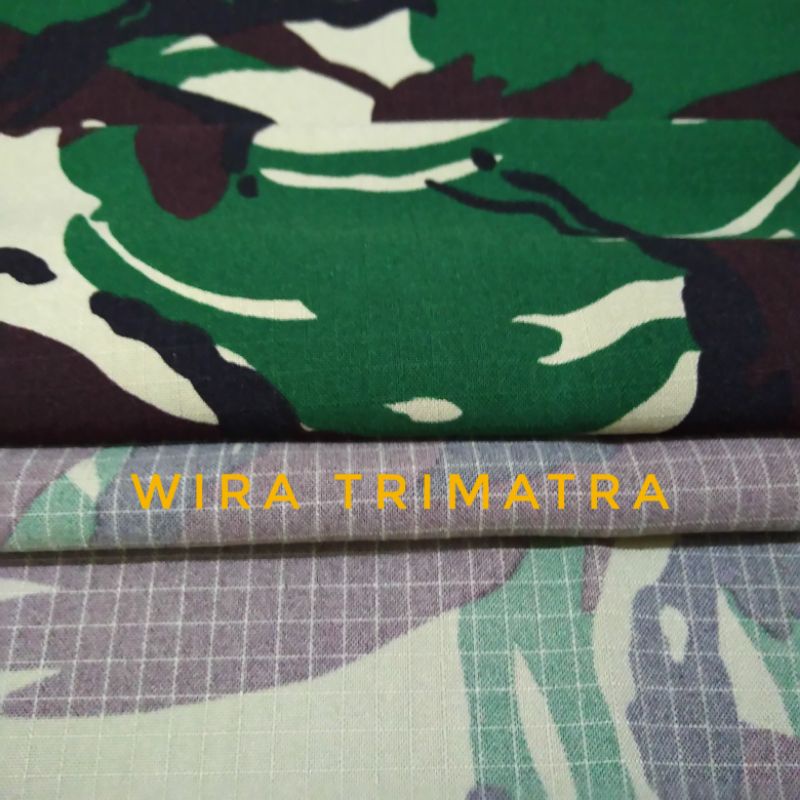 Jual Bahan kain doreng loreng ripstop micropoly untuk PDL TNI AD TNI AL ...