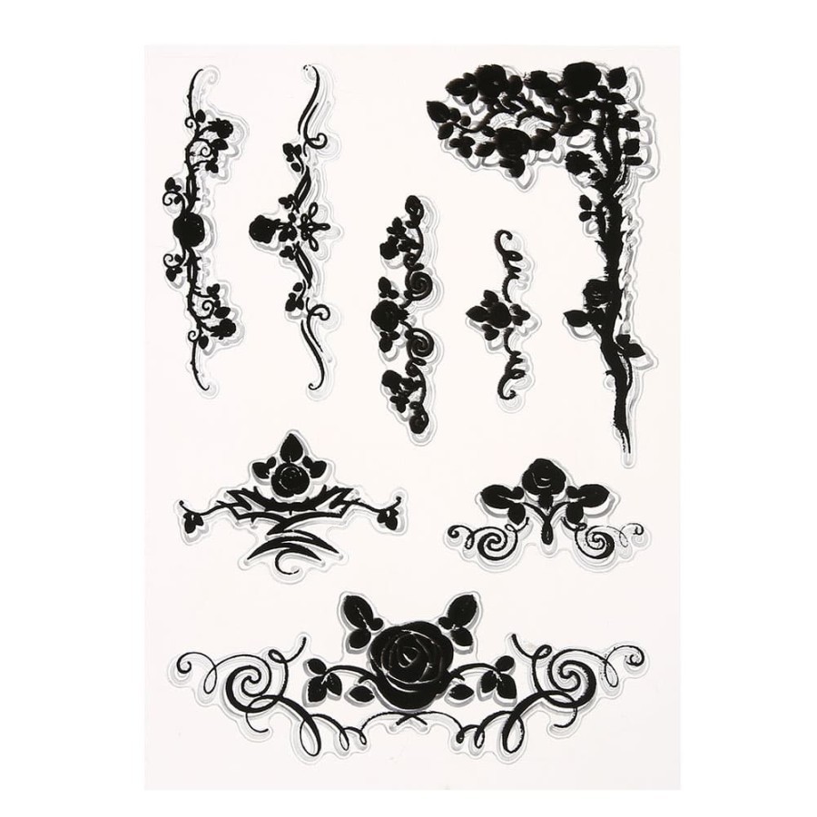 Jual Clear Stamp (Stempel Transparan/Bening) - Vines Lace Pattern ...