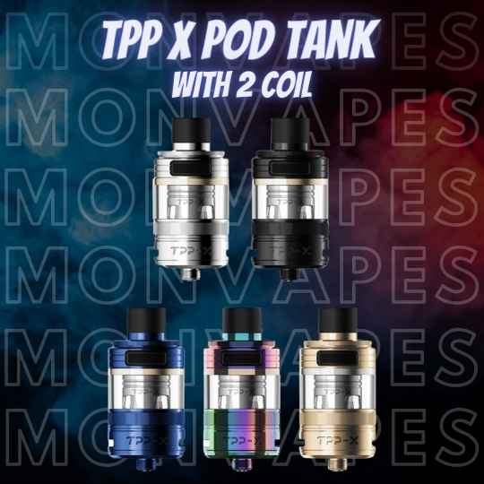 Jual VOOPOO TPP-X POD TANK 5.5ML WITH 2 COILS & ADAPTER AUTHENTIC BY ...