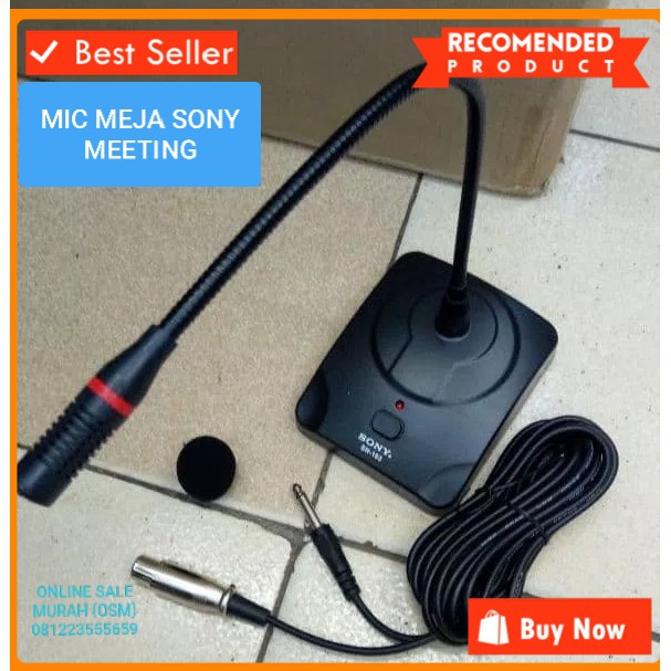 Jual sony condenser condesor mic meeting meja mikrophone table podium ...