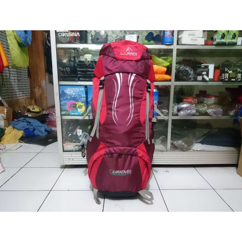 Jual CARRIER SEVEN SUMMITS AGRATA 60L | TAS CARIR KERIL LITER CERIL PENDAKI GUNUNG | Shopee ...