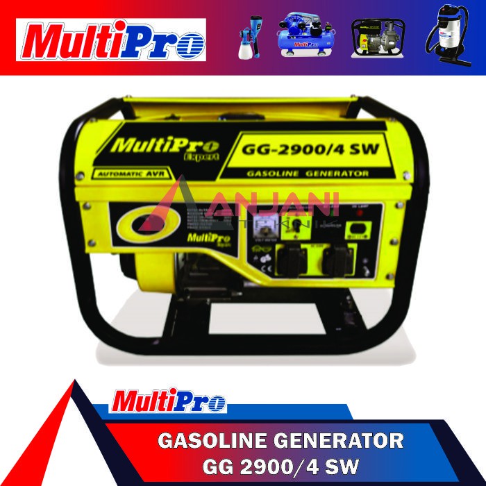 Jual MESIN GENSET LISTRIK BENSIN 2000 WATT MULTIPRO GG-2900/4SW ...