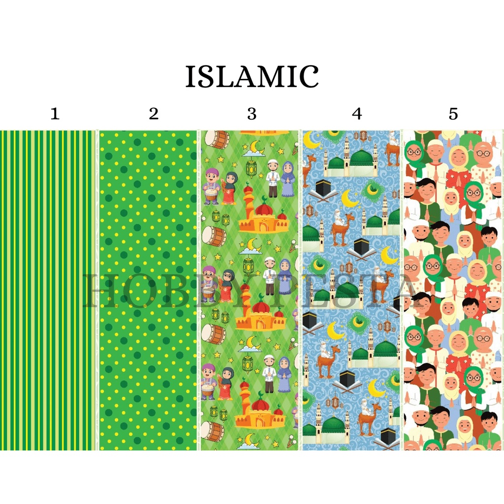 Jual [ECER] KERTAS KADO MOTIF ISLAMIC / GIFT WRAPPING PAPER | Shopee ...