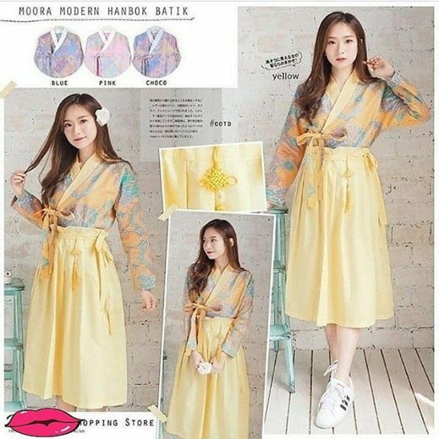 Jual Fashion wanita modern hanbok batik baju cewek ala korea | Shopee ...